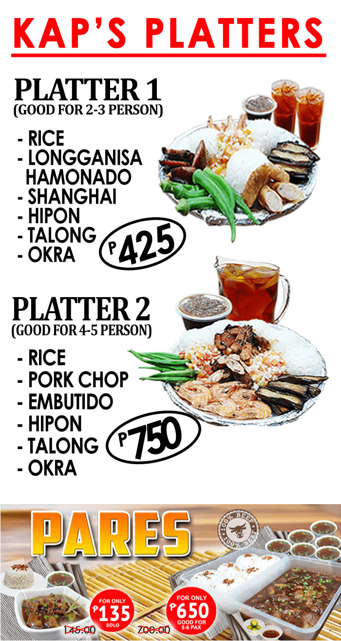 Kap's (Tapsi) Restaurant Menu - March 2023
